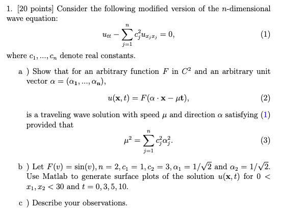 1. [20 points] Consider the following modified | Chegg.com