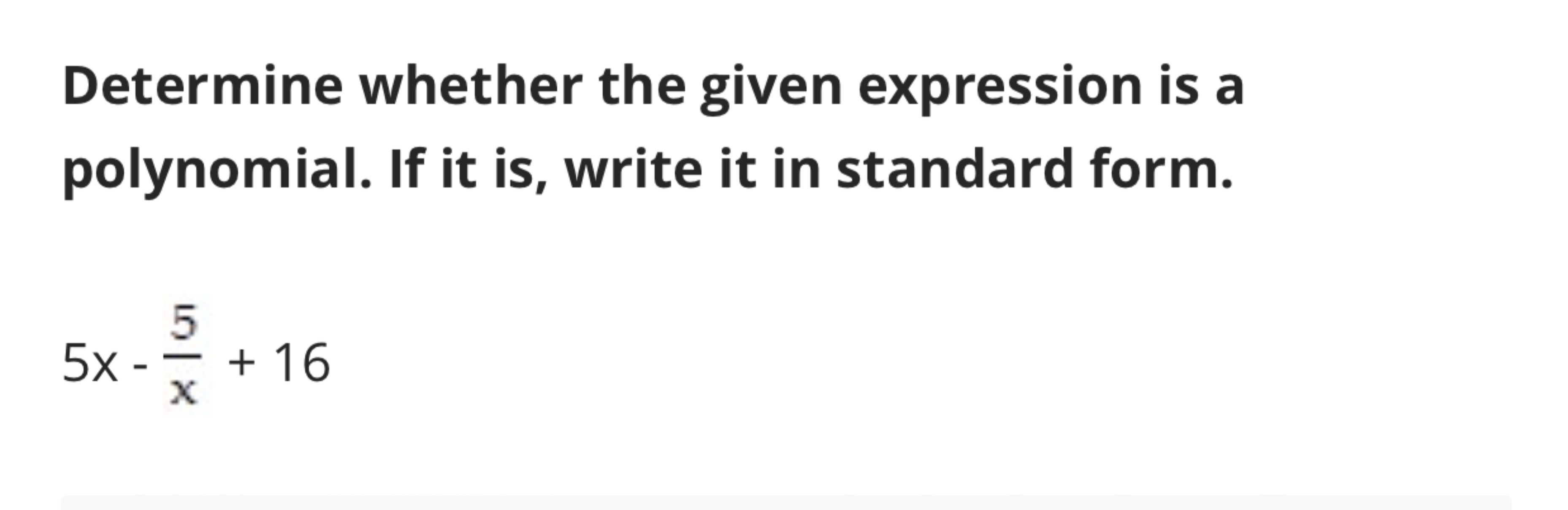 Solved Determine whether the given expression is | Chegg.com