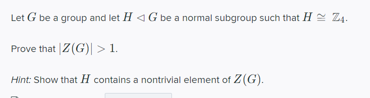 Solved Let G be a group and let H