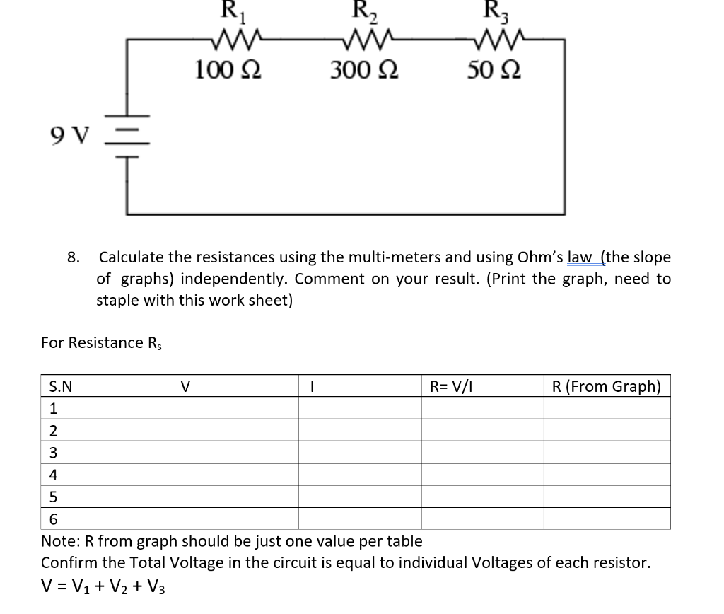 Solved Study of Resistance in series and Parallel. 1st Digit | Chegg.com