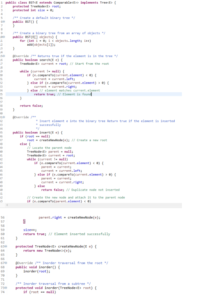 JAVA Programming Modify BST, giving it a new name: | Chegg.com