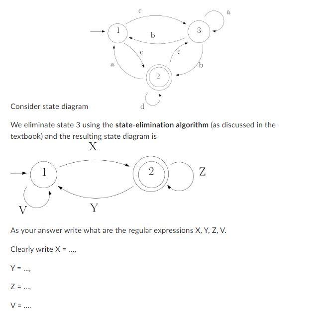 Solved We Eliminate State 3 Using The State Elimination 