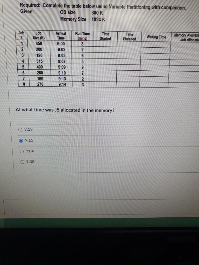 Solved Question 2 Required: Complete the table below using | Chegg.com