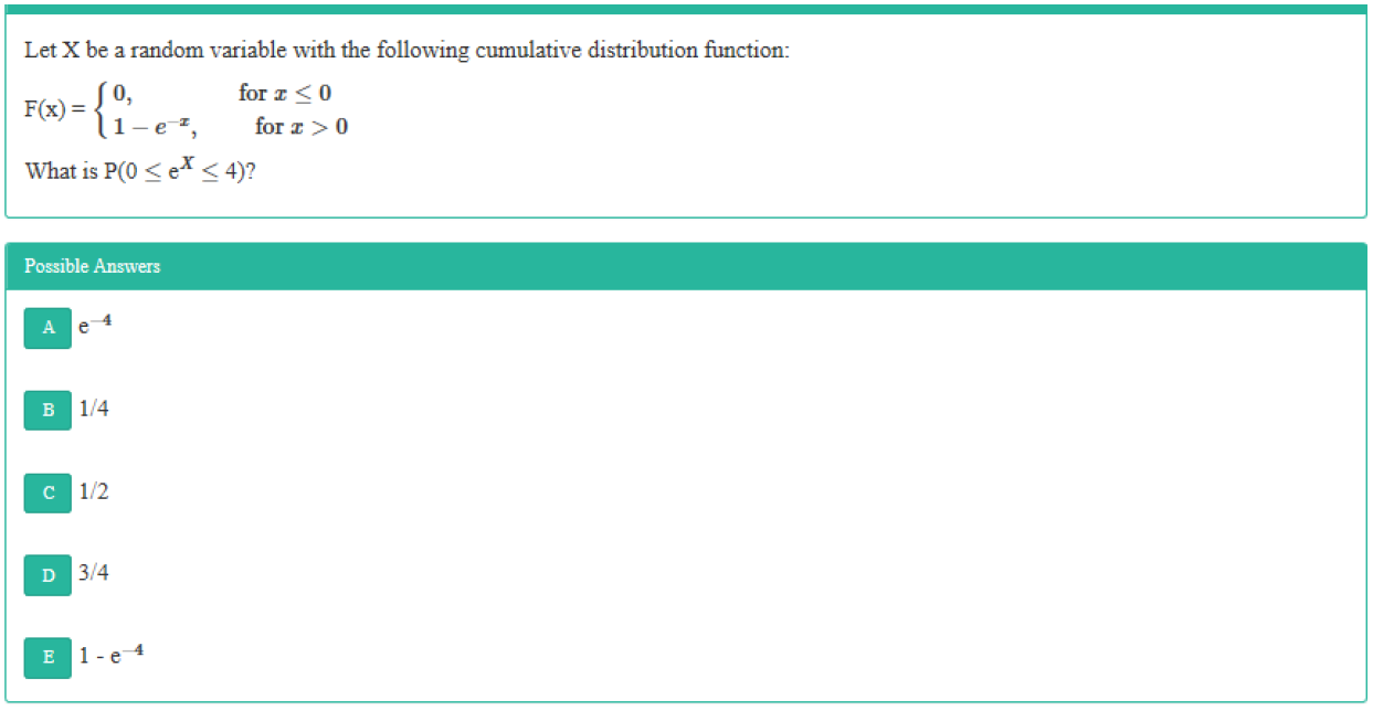 Solved Let X Be A Random Variable With The Following 2541