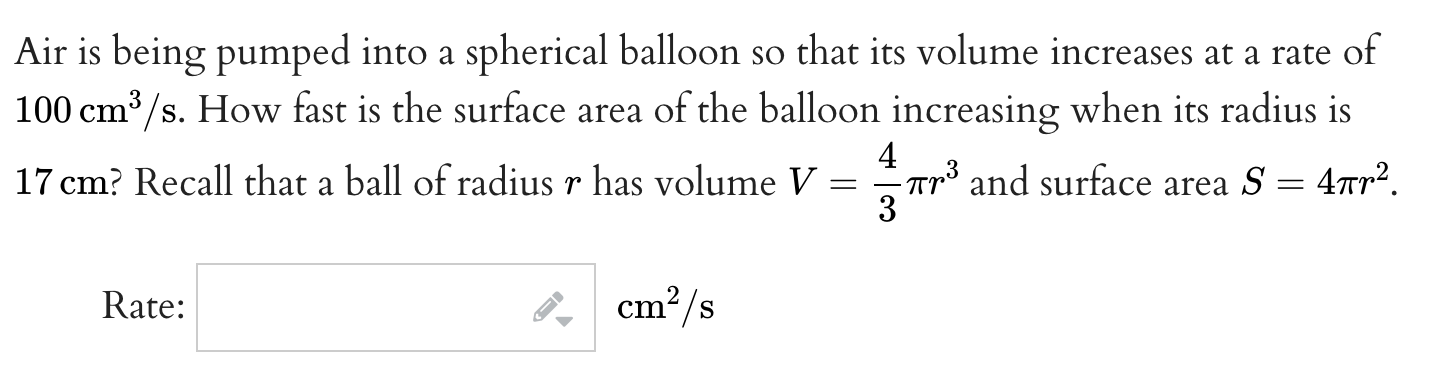 Solved Air is being pumped into a spherical balloon so that | Chegg.com