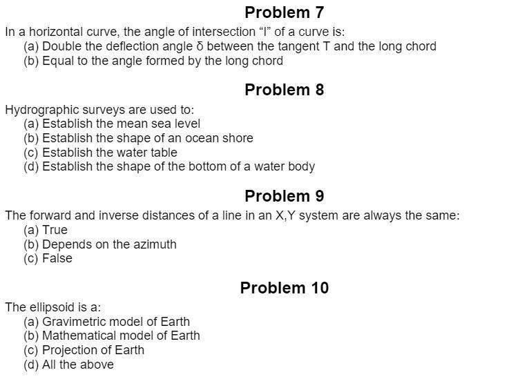 Solved Problem 7 In a horizontal curve, the angle of | Chegg.com