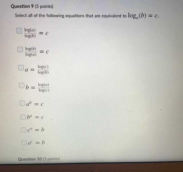 Solved Question 9 (5 points) Select all of the following | Chegg.com