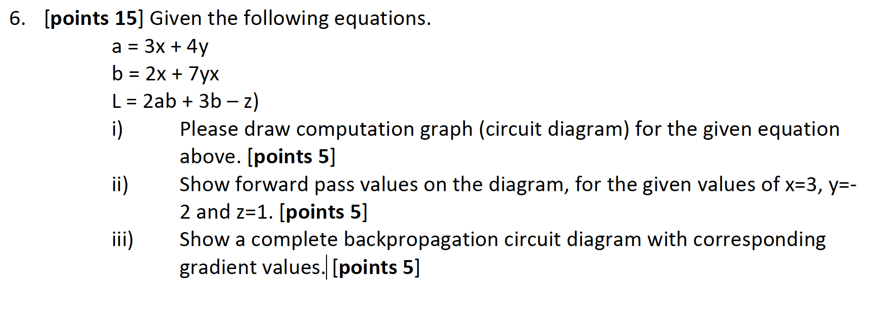 Solved [points 15] Given the following equations. | Chegg.com