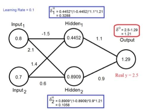 Solved Update The Weights Of The Following Network Using