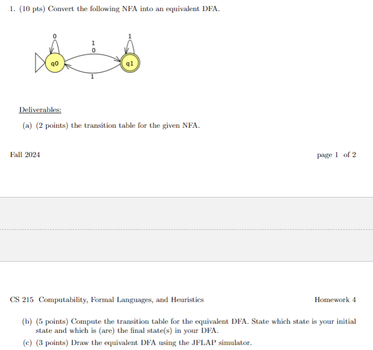 Convert The Following Nfa Into An Equivalent Dfaa