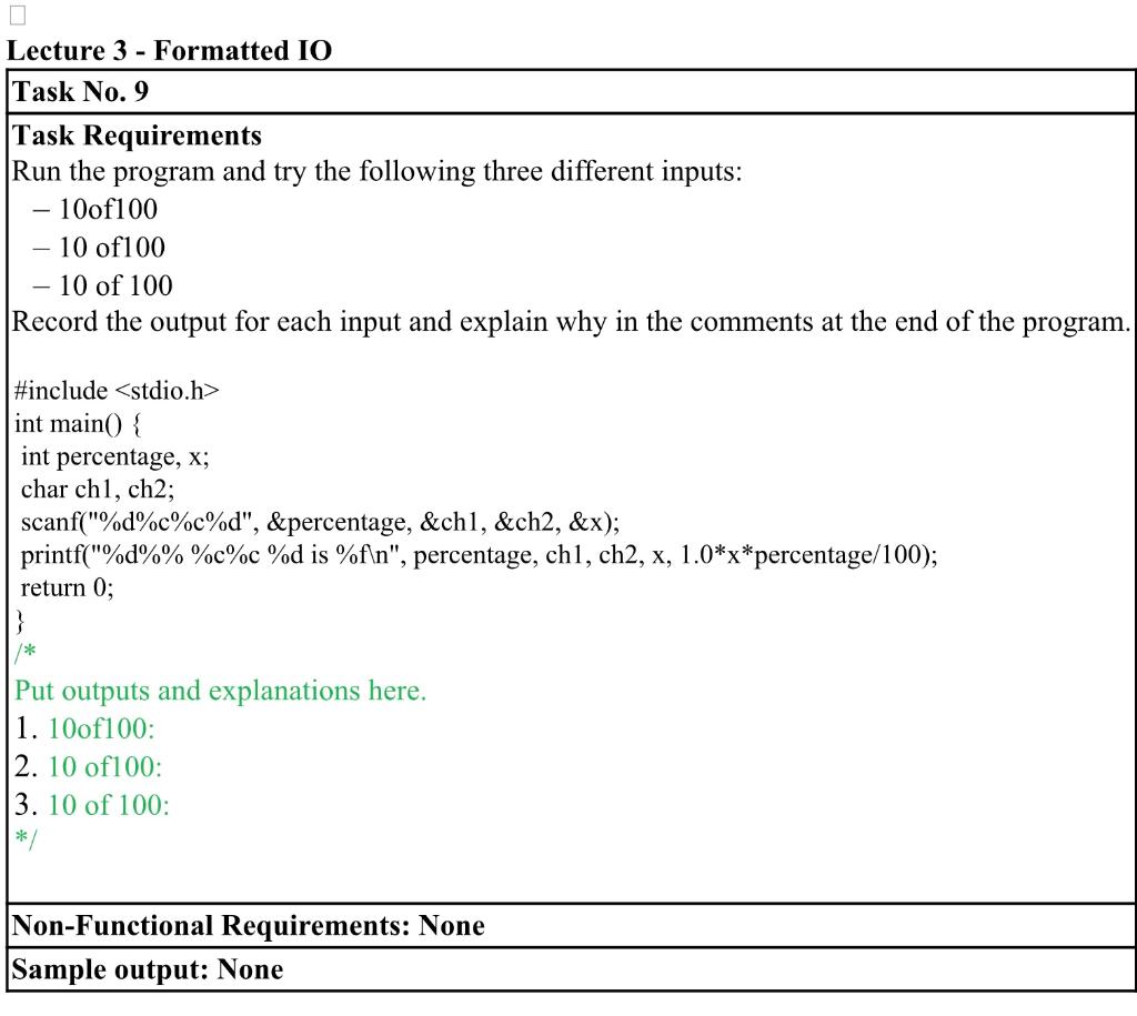 Solved Task Requirements Run the program and try the | Chegg.com