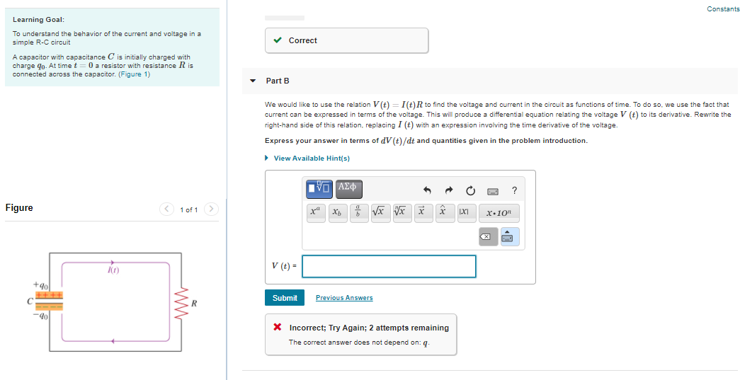 Solved Constants Learning Goal: To understand the behavior | Chegg.com