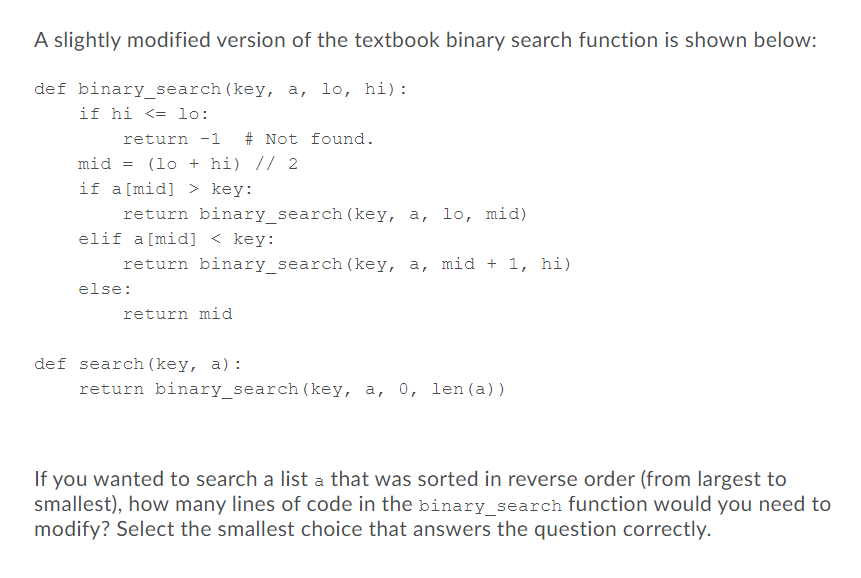 Solved A slightly modified version of the textbook binary | Chegg.com
