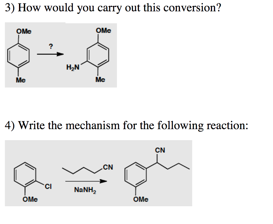 Solved 3) How would you carry out this conversion? OMe OMe | Chegg.com