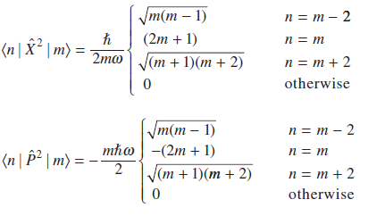 Solved Compute the matrix elements n∣∣X^2∣∣m and | Chegg.com
