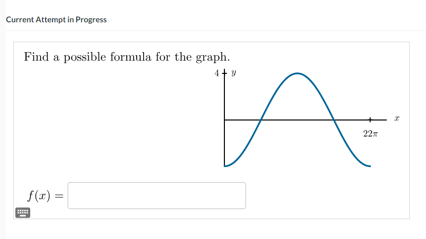 Solved Find a possible formula for the graph.f(x)= | Chegg.com