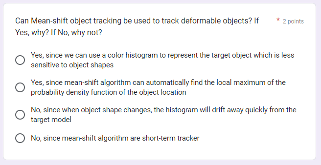 Solved Can Mean Shift Object Tracking Be Used To Track