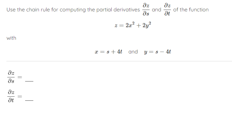 Solved Use the chain rule for computing the partial | Chegg.com