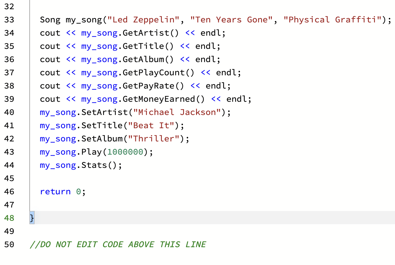 Solved Encapsulation Exercise 3 Complete The Song Class 