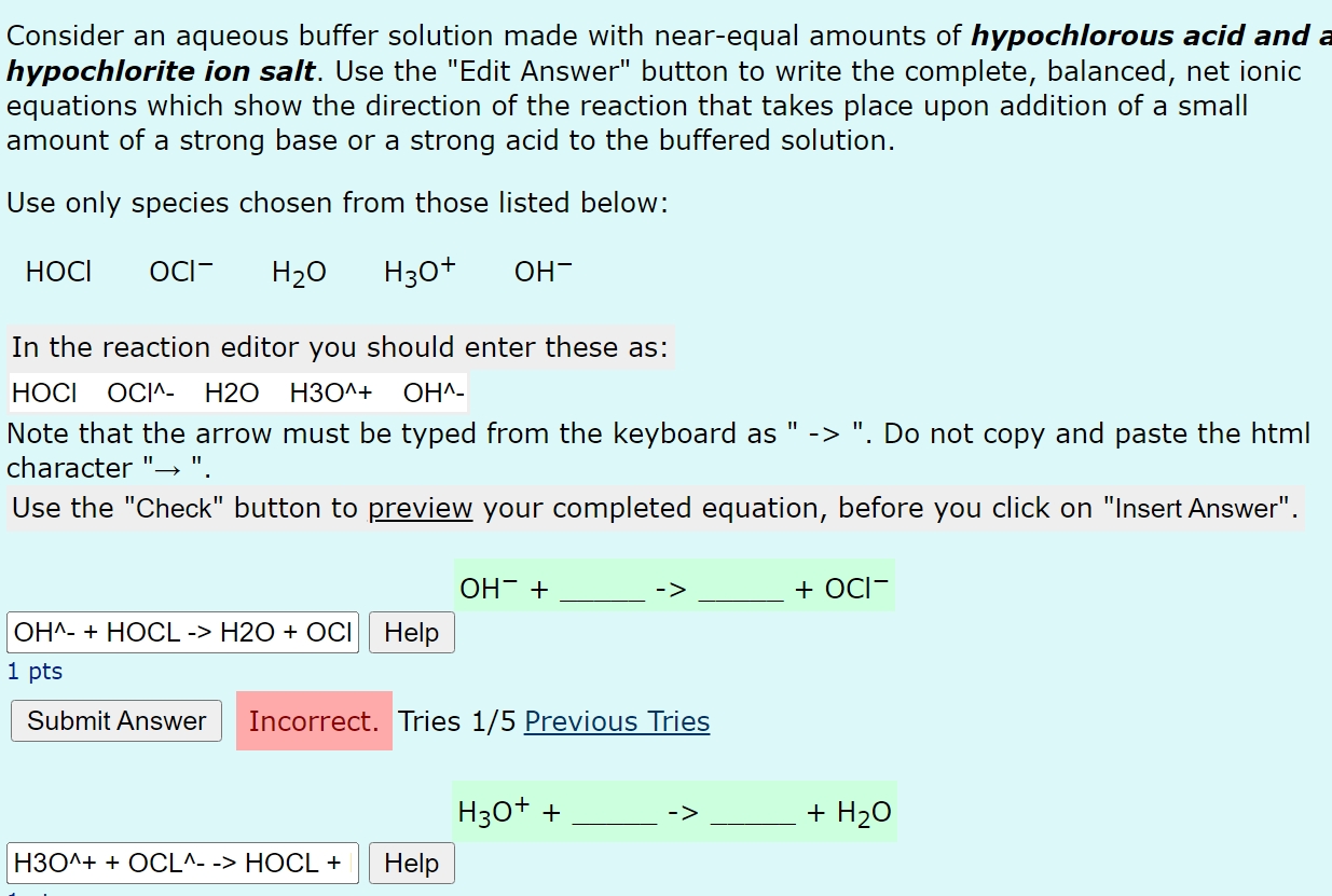 Solved Consider an ﻿aqueous buffer solution made with | Chegg.com