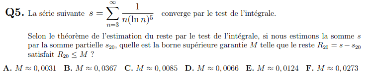 Solved The following series converges by the integral | Chegg.com