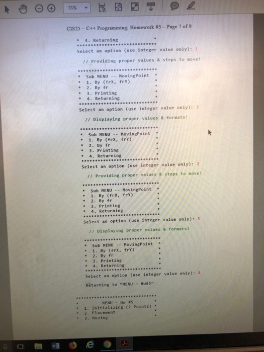 Solved CS25-C++ Programming; Homework #5-Page 1 of 9 | Chegg.com