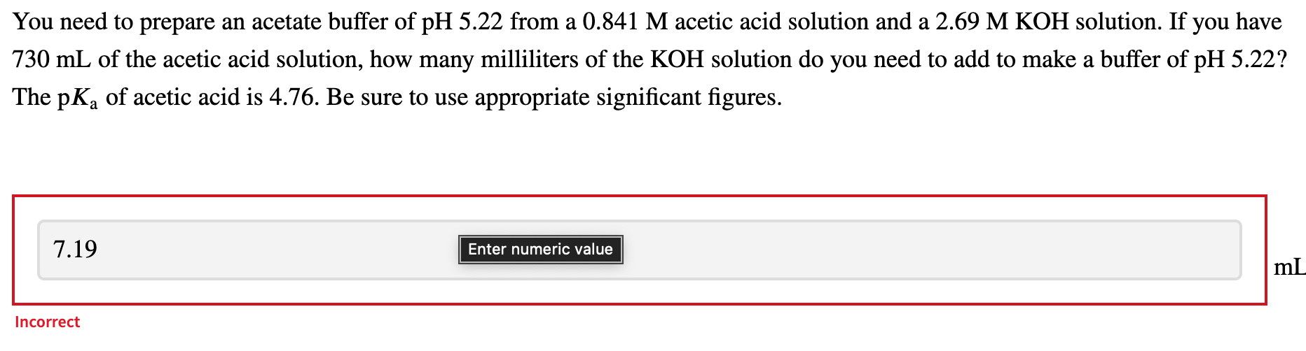 Solved A 1.38 L buffer solution consists of 0.285 M | Chegg.com