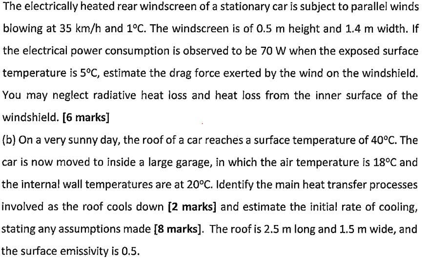 The electrically heated rear windscreen of a | Chegg.com