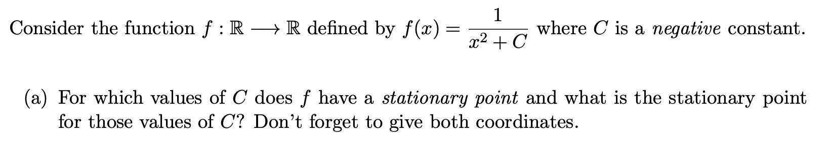Solved Consider the function f:R + R defined by f(x) = = 1 | Chegg.com