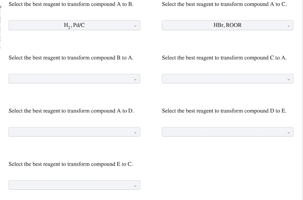 Solved Determine the appropriate reagents for each series of | Chegg.com