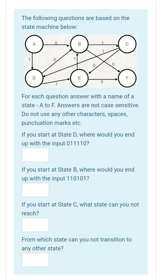 Solved The following questions are based on the state | Chegg.com
