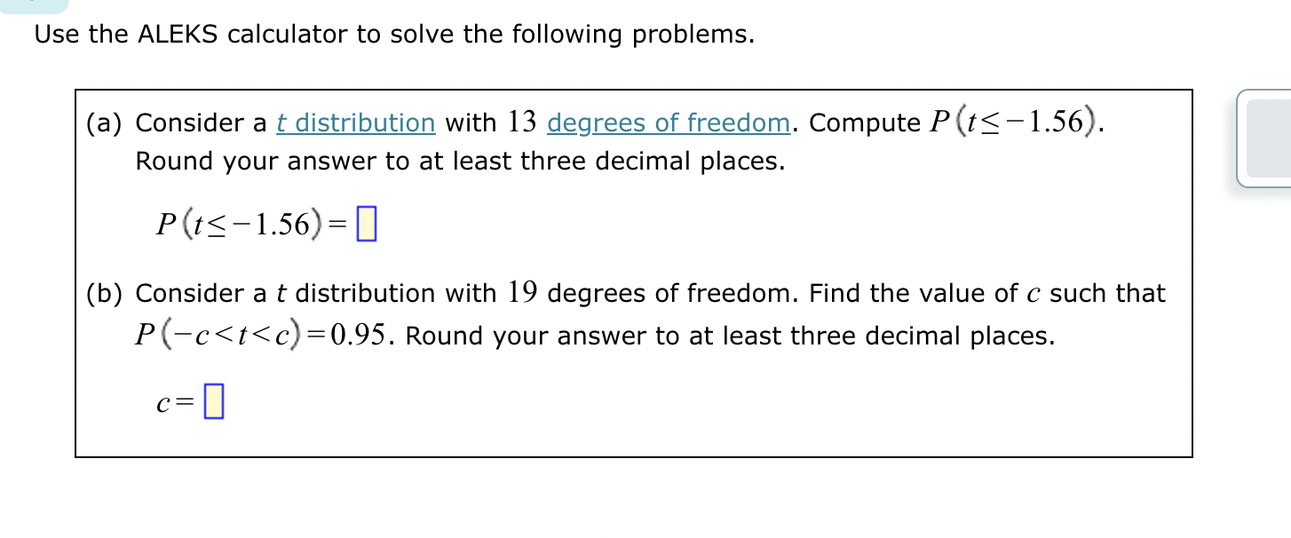 Solved Use the ALEKS calculator to solve the following | Chegg.com