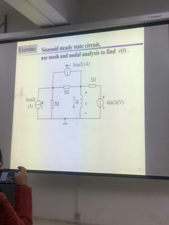 Solved Sinusoid steady state circuit, use mesh and nodal | Chegg.com