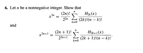 Let n ﻿be a nonnegative integer. Show | Chegg.com