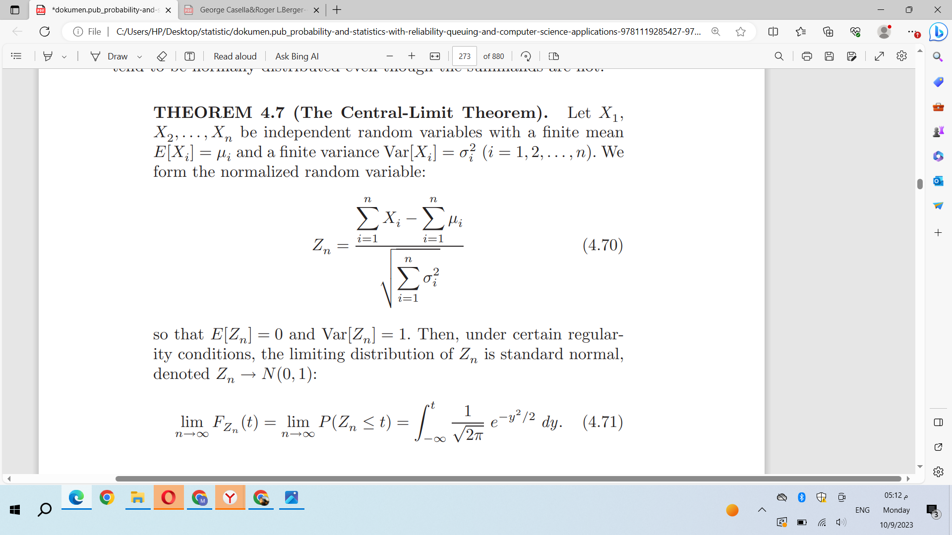 Solved THEOREM 4.7 (The Central-Limit Theorem). Let X1, | Chegg.com