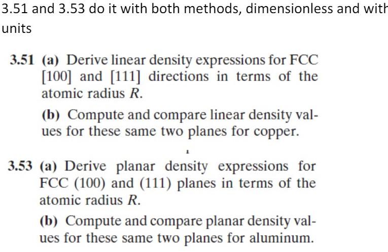 Solved 3.51 and 3.53 do it with both methods, dimensionless | Chegg.com
