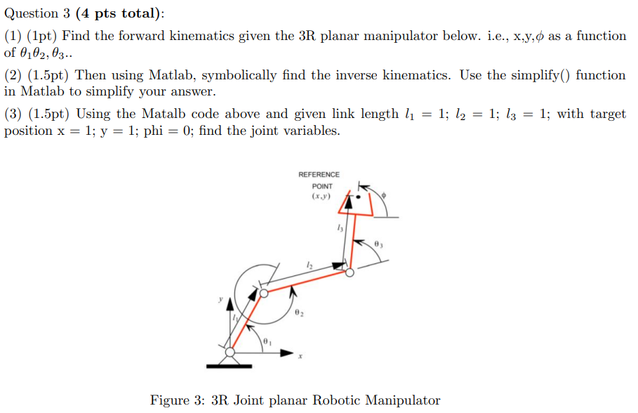 Solved Question 3 1 ﻿using Matlab Symbolically Find The