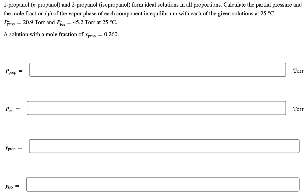 Solved 1‑propanol ( 𝑛 ‑propanol) and 2‑propanol | Chegg.com