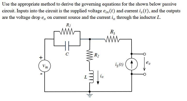 Solved Use the appropriate method to derive the governing | Chegg.com