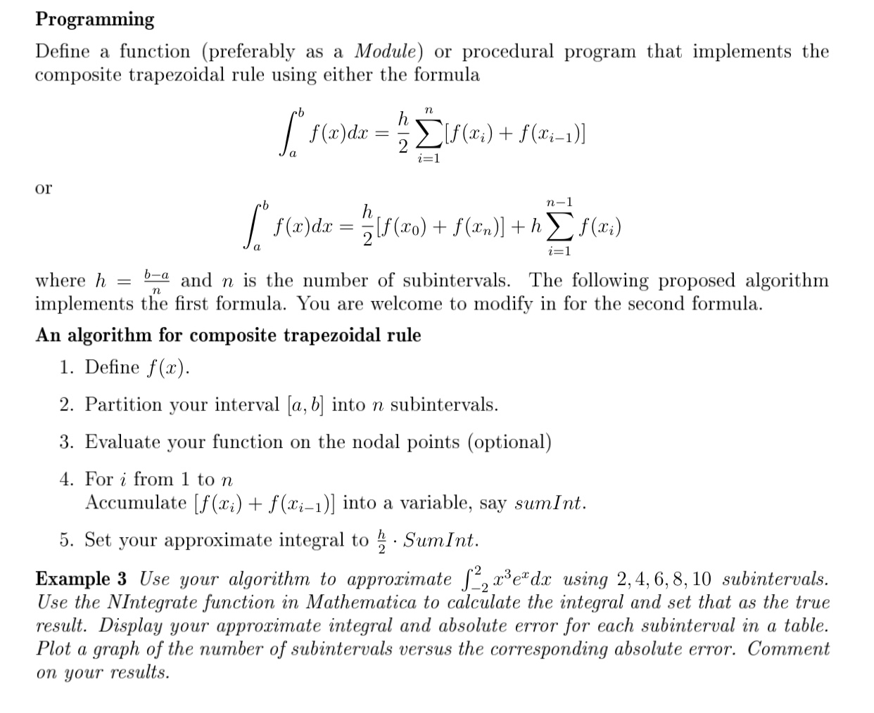Solved Programming Define a function (preferably as a | Chegg.com