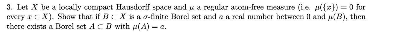 3. Let X be a locally compact Hausdorff space and u a | Chegg.com