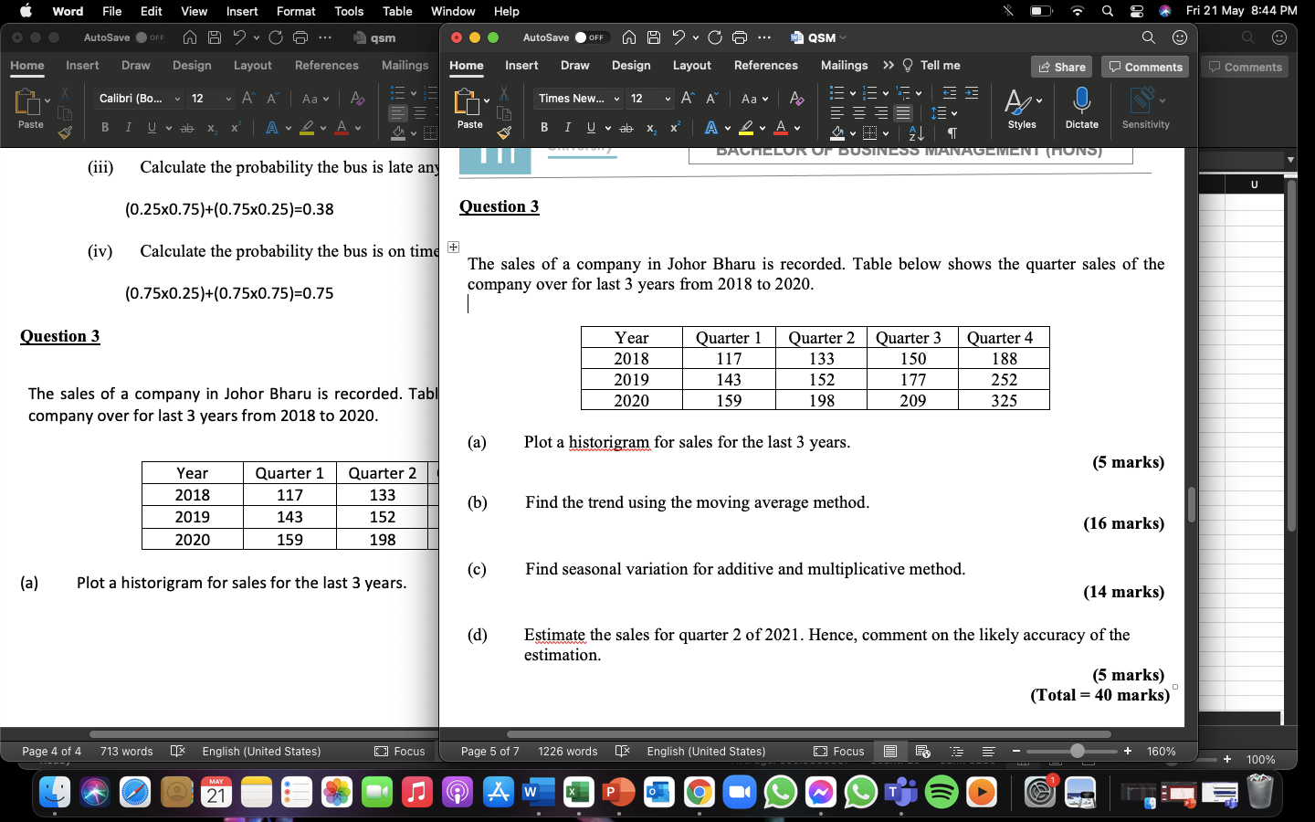 Solved Word File Edit View Insert Format Tools Table Window | Chegg.com