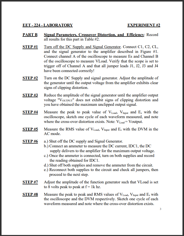 EET - 224 - LABORATORY EXPERIMENT #2 Capacitor | Chegg.com