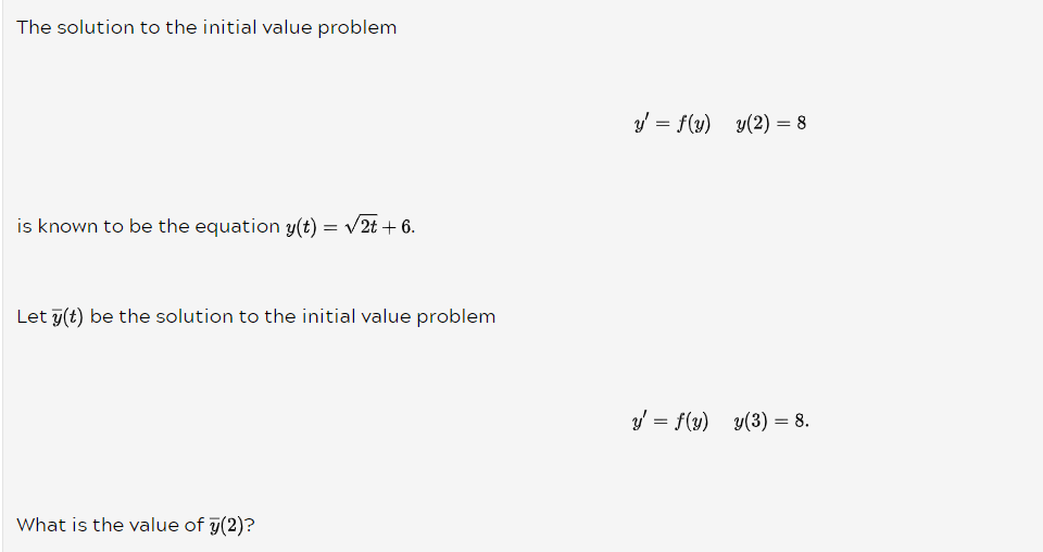 Solved The solution to the initial value | Chegg.com