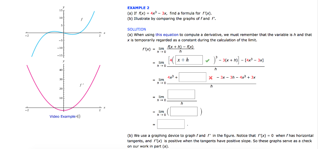 Solved EXAMPLE 2 (a) If rx) = 4x3-3x, find a formula for | Chegg.com