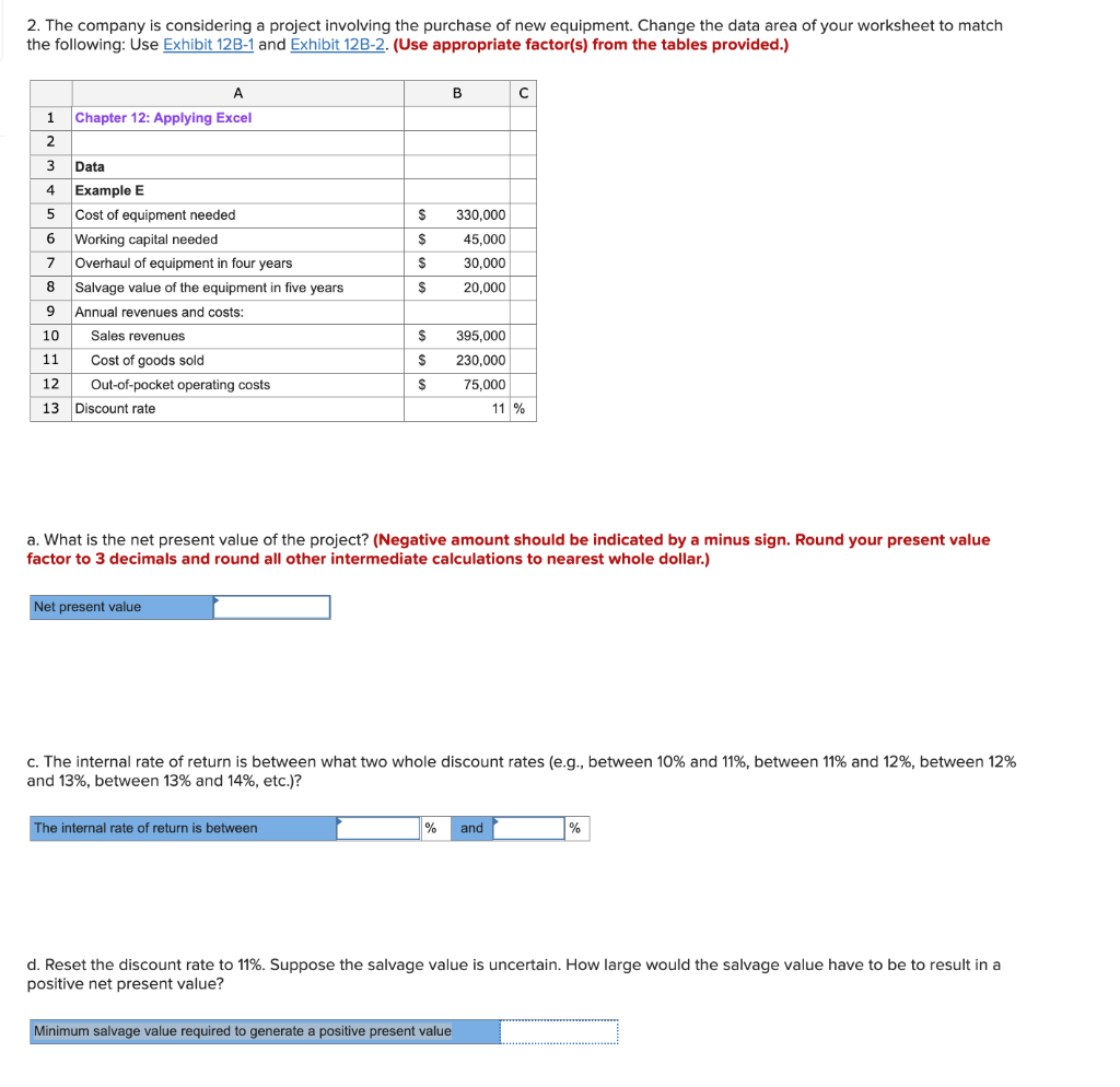 Required information The Chapter 12 Form worksheet is | Chegg.com