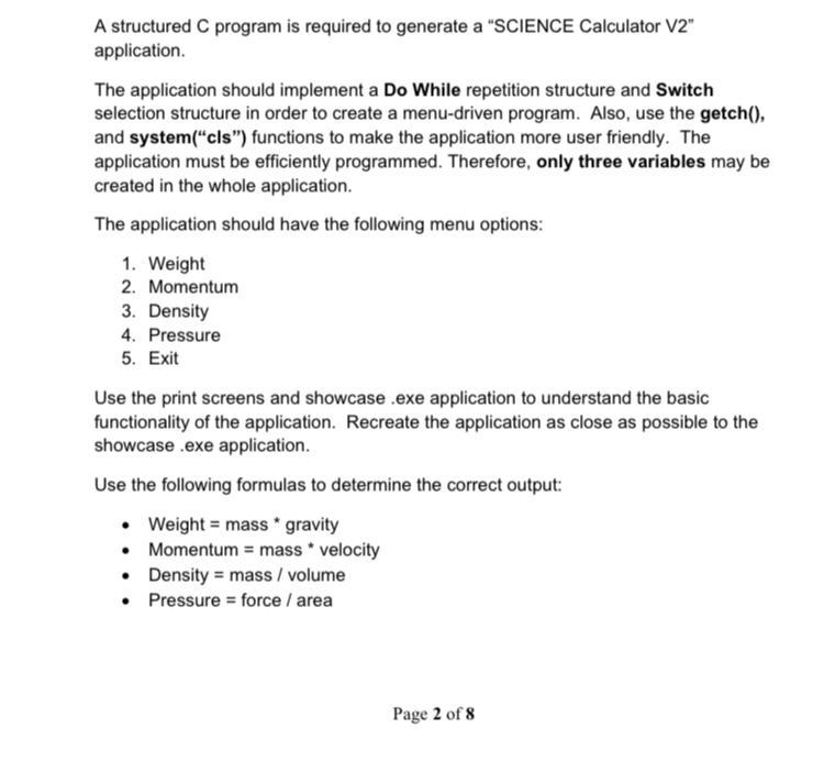 Solved A structured C program is required to generate a | Chegg.com