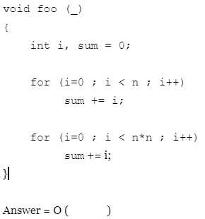 Solved void foo) { int i, sum = 0; for (i=0; i | Chegg.com