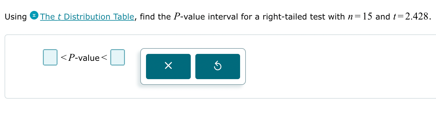 Solved Using ?(()*) ﻿The t ﻿Distribution Table, find the | Chegg.com