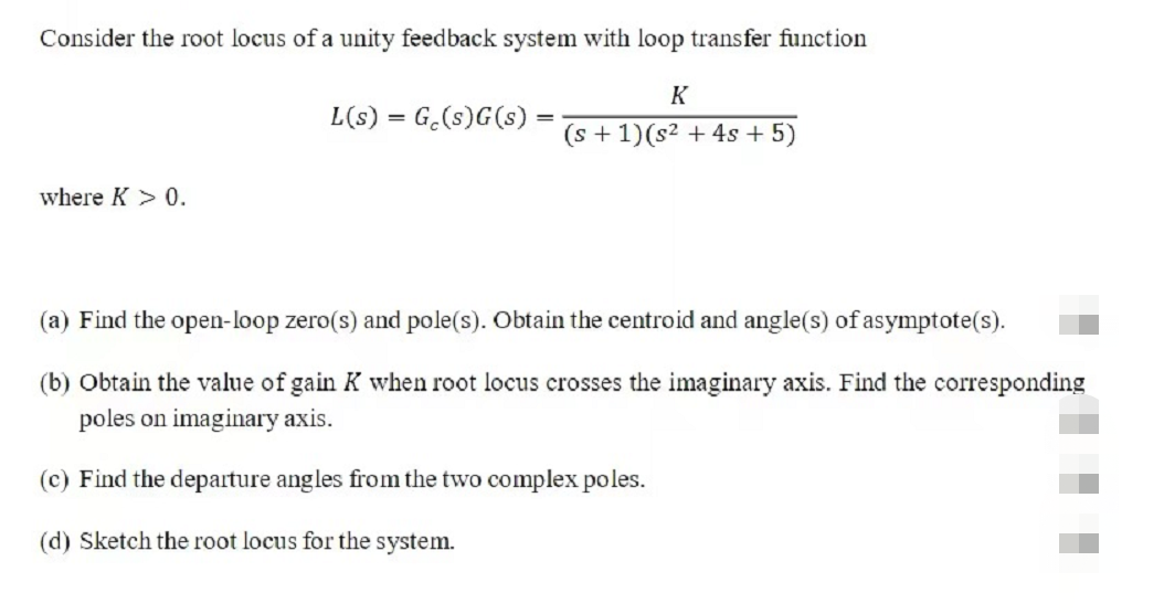 Solved Consider the root locus of a unity feedback system | Chegg.com